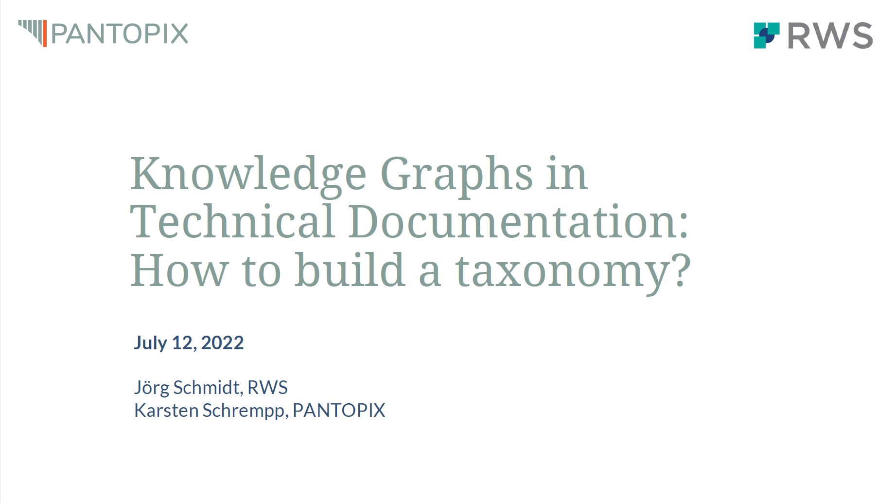Knowledge Graphs in tech docs: how to build a taxonomy - PANTOPIX